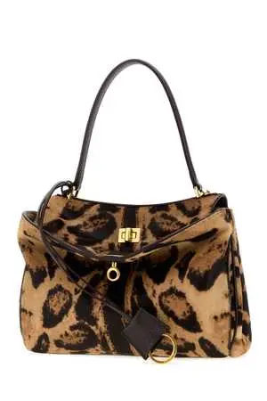 Balenciaga Printed Calf Hair Rodeo Handbag