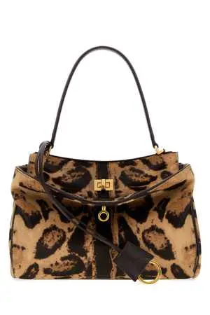 Balenciaga Printed Calf Hair Rodeo Handbag - Multicolor