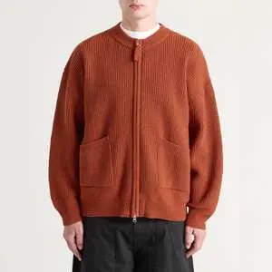 FRIZMWORKS Wool Deck Zipup Cardigan - Brick