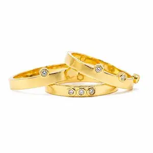 CIER Diamond Ring Stack - Gold