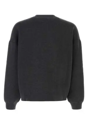 Loewe Dark Grey Stretch Cotton Blend Sweater - Gray
