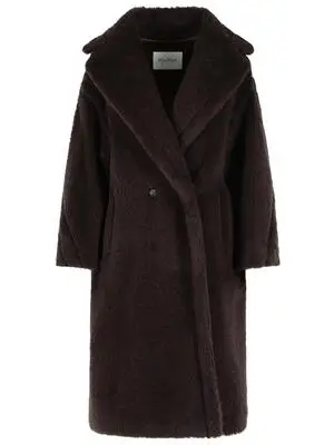 Max Mara Tedgirl' Dark Alpaca Blend Coat - Brown