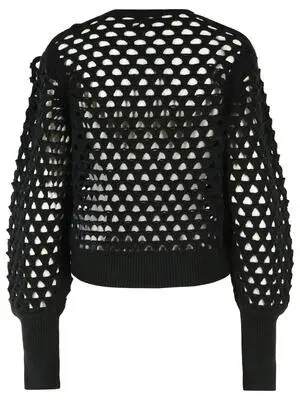 Blumarine Openwork Wool Cardigan