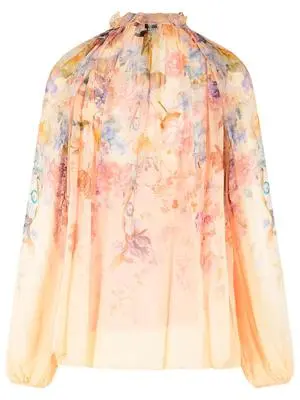 Zimmermann Valiant' Blouse In Peach Viscose