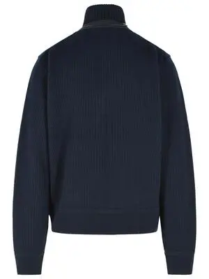 TOM FORD Navy Wool Blend Jacket - Blue