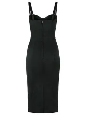 Dolce & Gabbana Loguette Bustier Satin Dress