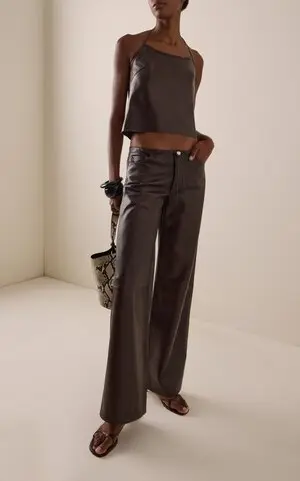 Still Here Toggle Leather Tank Top
