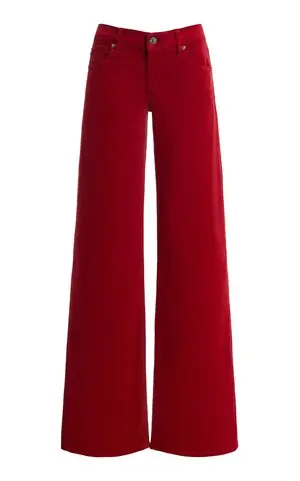 FRAME Le Slim Palazzo Modernist Pocket Corduroy Jeans - Red