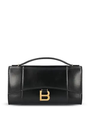 Balenciaga Hourglass Pochette With Handle - Black