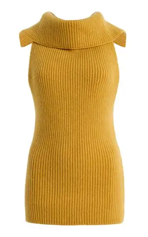 Ossou Isla Wool Tank Top - Yellow