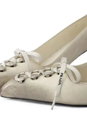 Prada Décolleté In Pelle Effetto Anticato