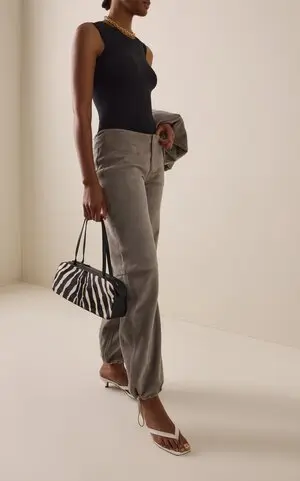 Still Here Sport Suede Mid-rise Wide-leg Jeans