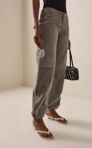 Still Here Sport Suede Mid-rise Wide-leg Jeans