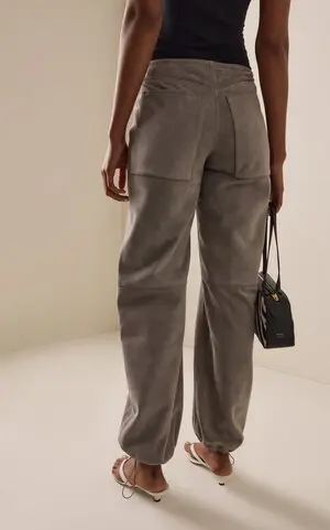 Still Here Sport Suede Mid-rise Wide-leg Jeans