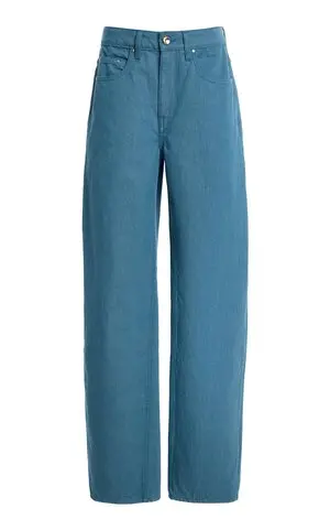 Ossou Rider Rigid Mid-rise Wide-leg Jeans - Medium Wash