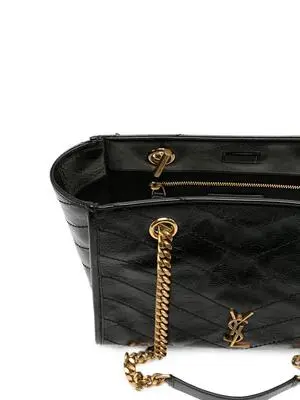 Saint Laurent Borsa Shopping Niki Piccola In Pelle Vintage - Black