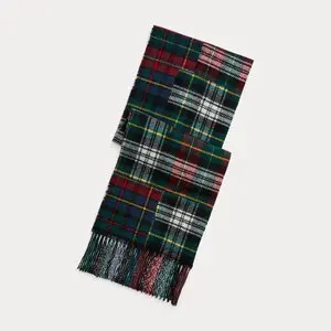 Ralph Lauren Patchwork Plaid Wool-blend Scarf - Red Multi