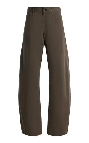 AGOLDE Luna Twill High-rise Tapered-leg Trousers - Green