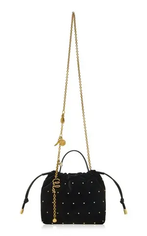 Chloé Studded Velvet Pouch - Black