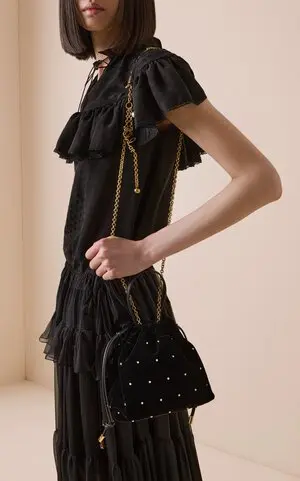 Chloé Studded Velvet Pouch