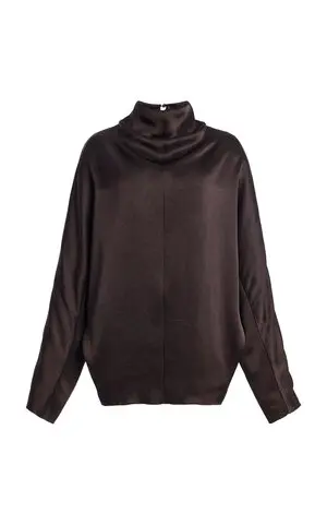Citizens Of Humanity Ilaria Draped Satin Top - Brown