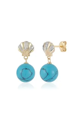 Mateo Petite Venus Drop Earrings - Turquoise
