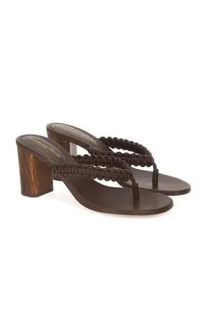 GIANVITO ROSSI Leather Braided Ubud Thong