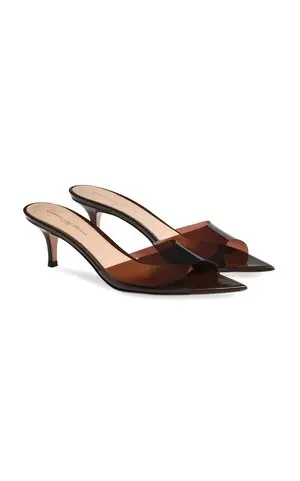 GIANVITO ROSSI Elle 55 See-through Plexi Mules