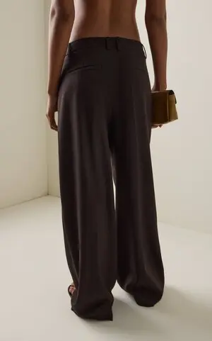 AGOLDE Sathia Felted Wool Wide-leg Pants