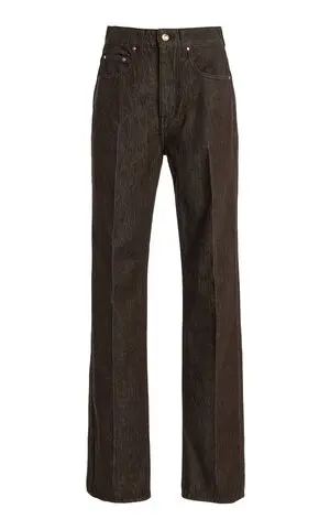 Ossou Noon Rigid Mid-rise Straight-leg Jeans - Brown
