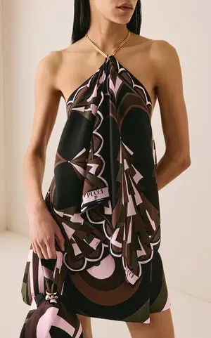 Emilio Pucci Printed Silk-twill Top