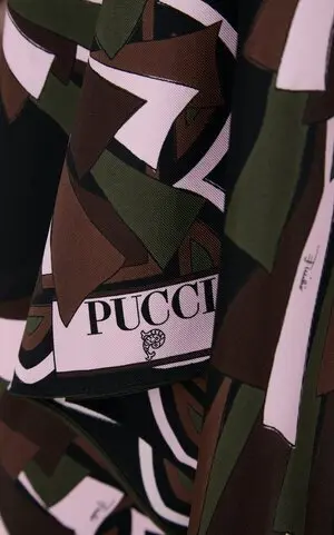 Emilio Pucci Printed Silk-twill Top