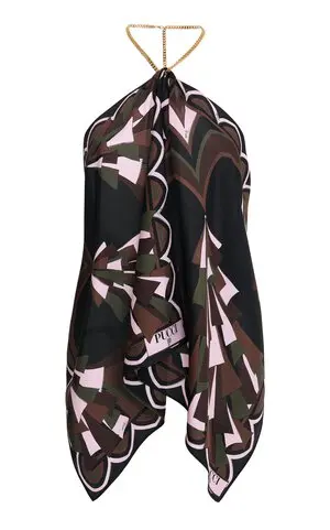 Emilio Pucci Printed Silk-twill Top - Multi