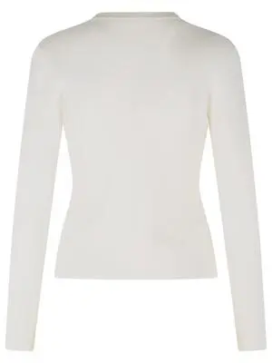 Max Mara Manto' Wool Yarn Sweater - White