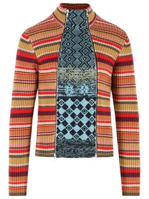 Dries Van Noten Macau' Multi Wool Sweater - Red
