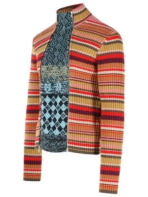Dries Van Noten Macau' Multi Wool Sweater - Red