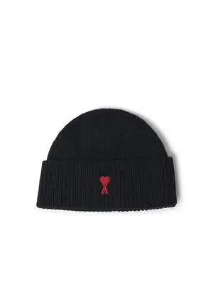 AMI Paris De Cœur' Cotton Beanie - Black