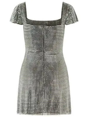 SELF-PORTRAIT Mini Dress In Grey Polyester