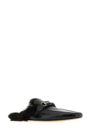 Gucci Leather Slippers - Black