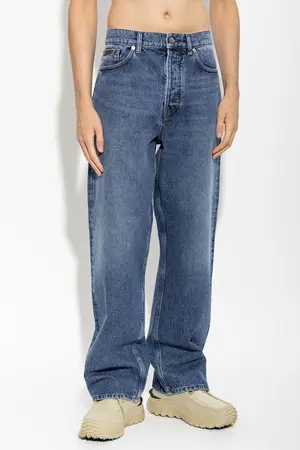Moncler Jeans With Logo Patch
