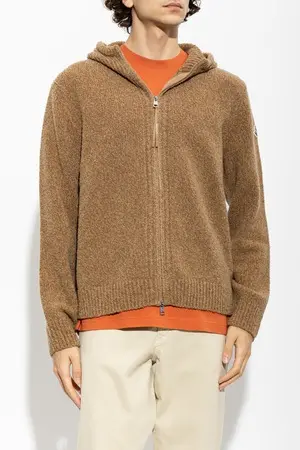 Moncler Wool Cardigan With Hood