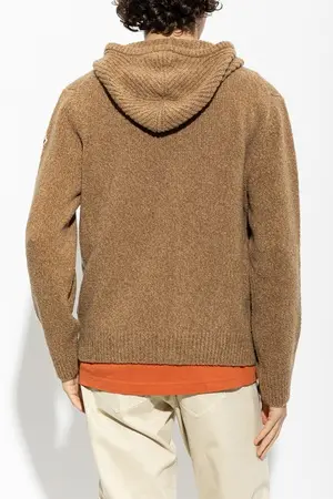 Moncler Wool Cardigan With Hood