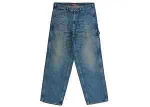 Supreme Worn Double Knee Painter Pant - Denim