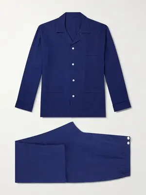 Anderson & Sheppard Linen Pyjama Set - Blue