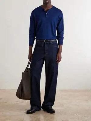 Anderson & Sheppard Linen Henley Sweater