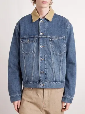 JW Anderson Corduroy-trimmed Denim Jacket