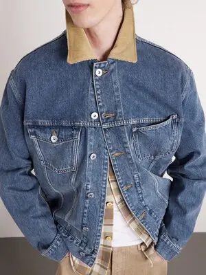 JW Anderson Corduroy-trimmed Denim Jacket