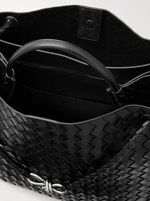 Bottega Veneta Andiamo Large Intrecciato Leather Tote Bag - Black