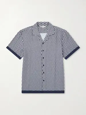 Onia Camp-collar Printed Tencel™ Shirt - Blue