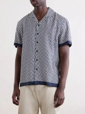 Onia Camp-collar Printed Tencel™ Shirt